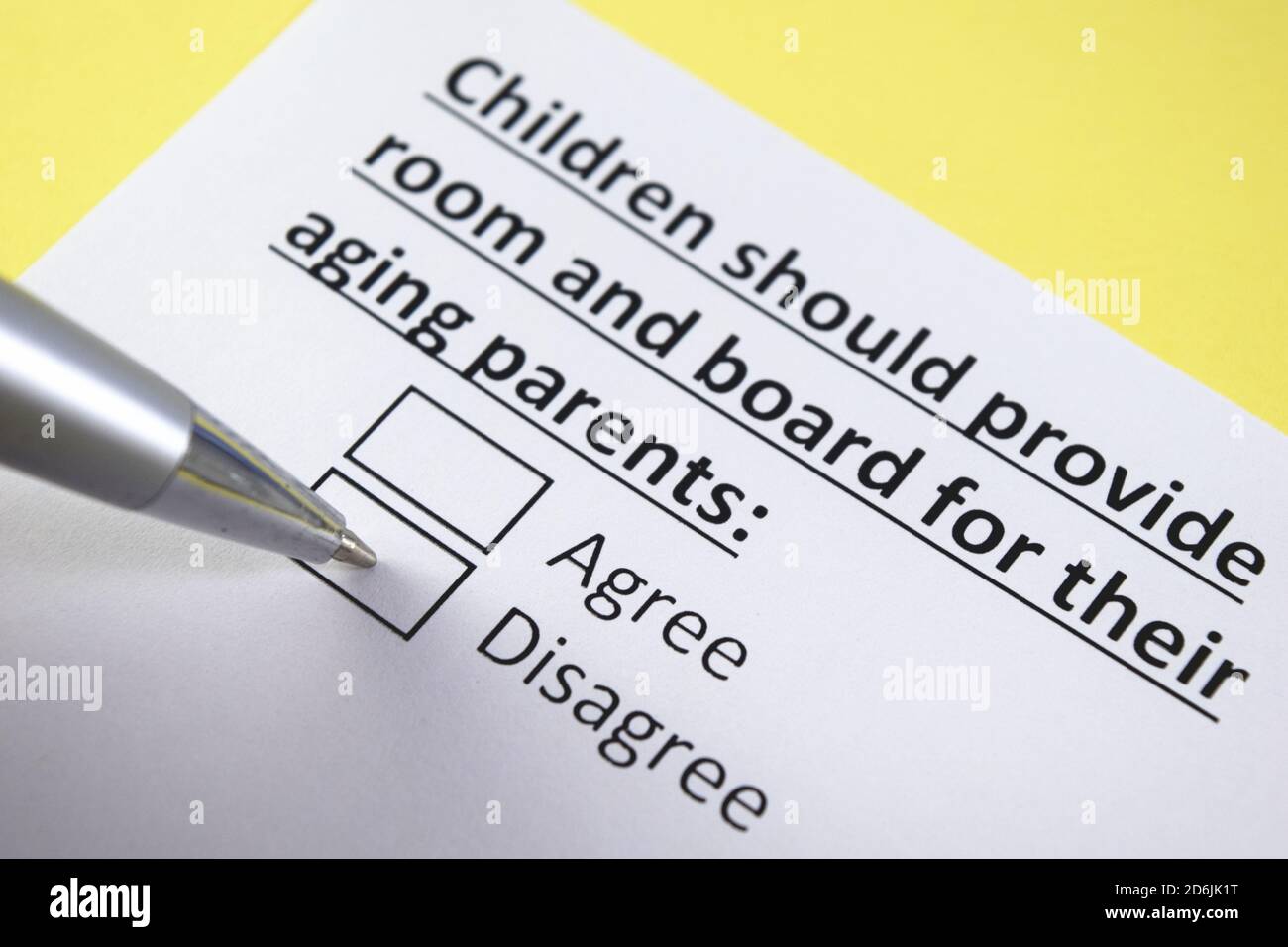 Children should provide room and board for their aging parents: Agree ...