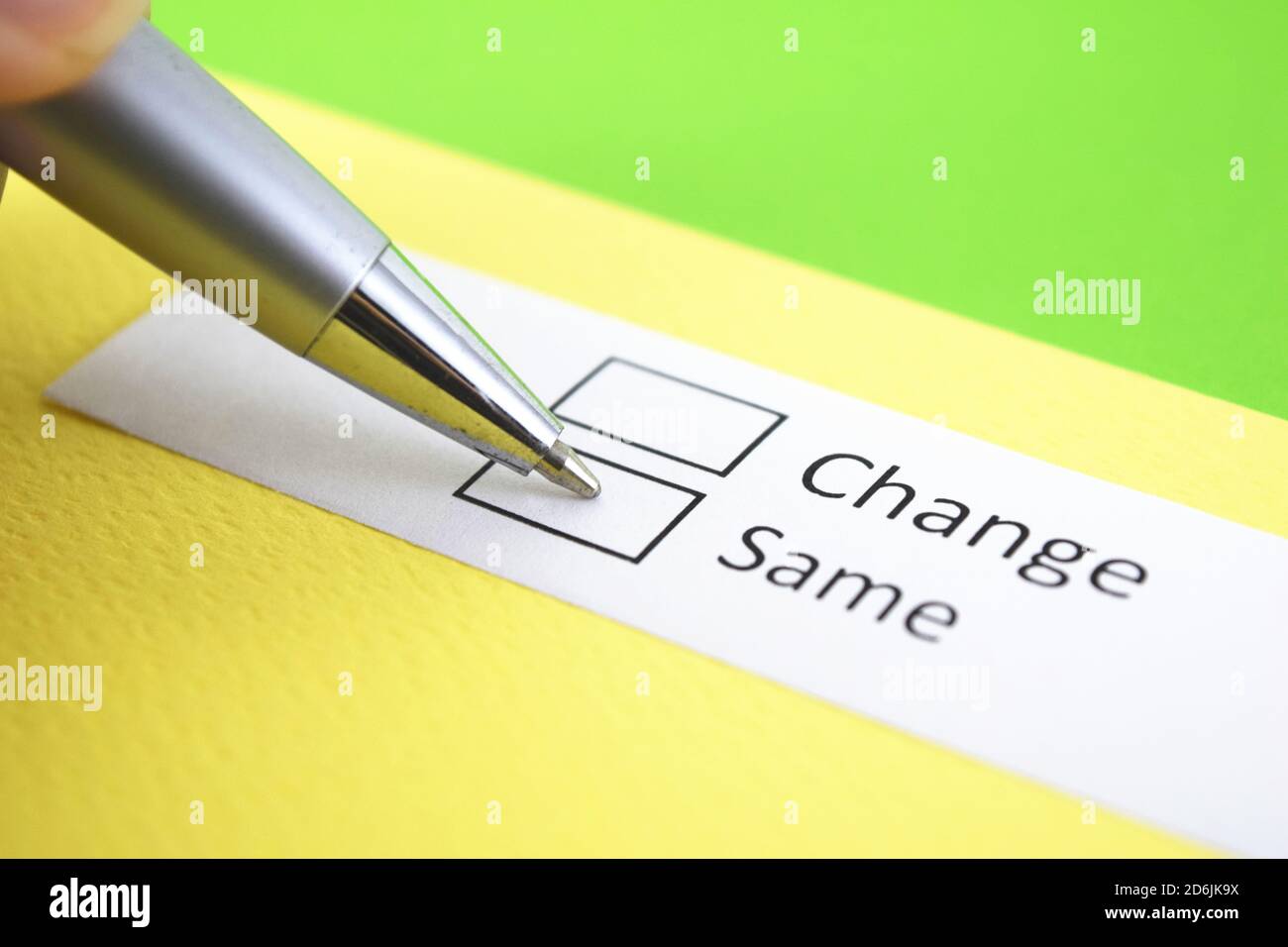 Change or Same? Same Stock Photo - Alamy