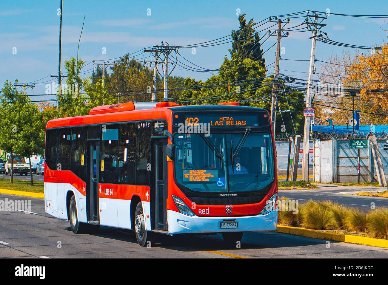 Santiago, Chile - September 2020: A Transantiago / Red Movilidad bus in ...