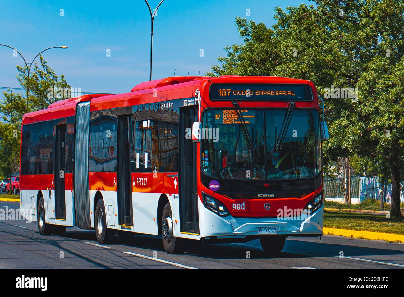 Santiago, Chile - September 2020: A Transantiago / Red Movilidad bus in ...
