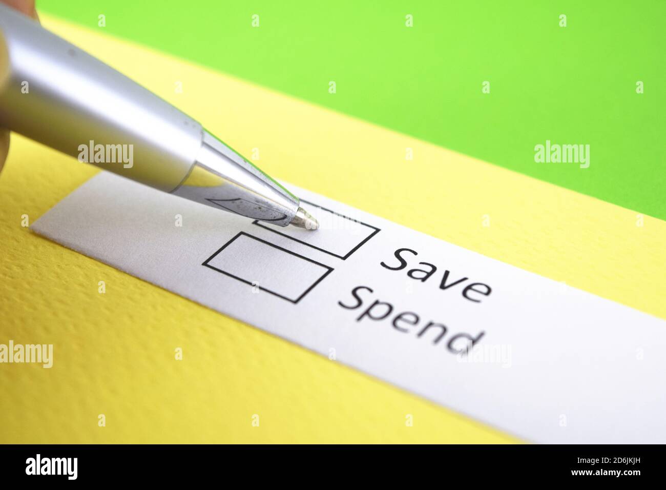 Save or Spend? Save Stock Photo - Alamy