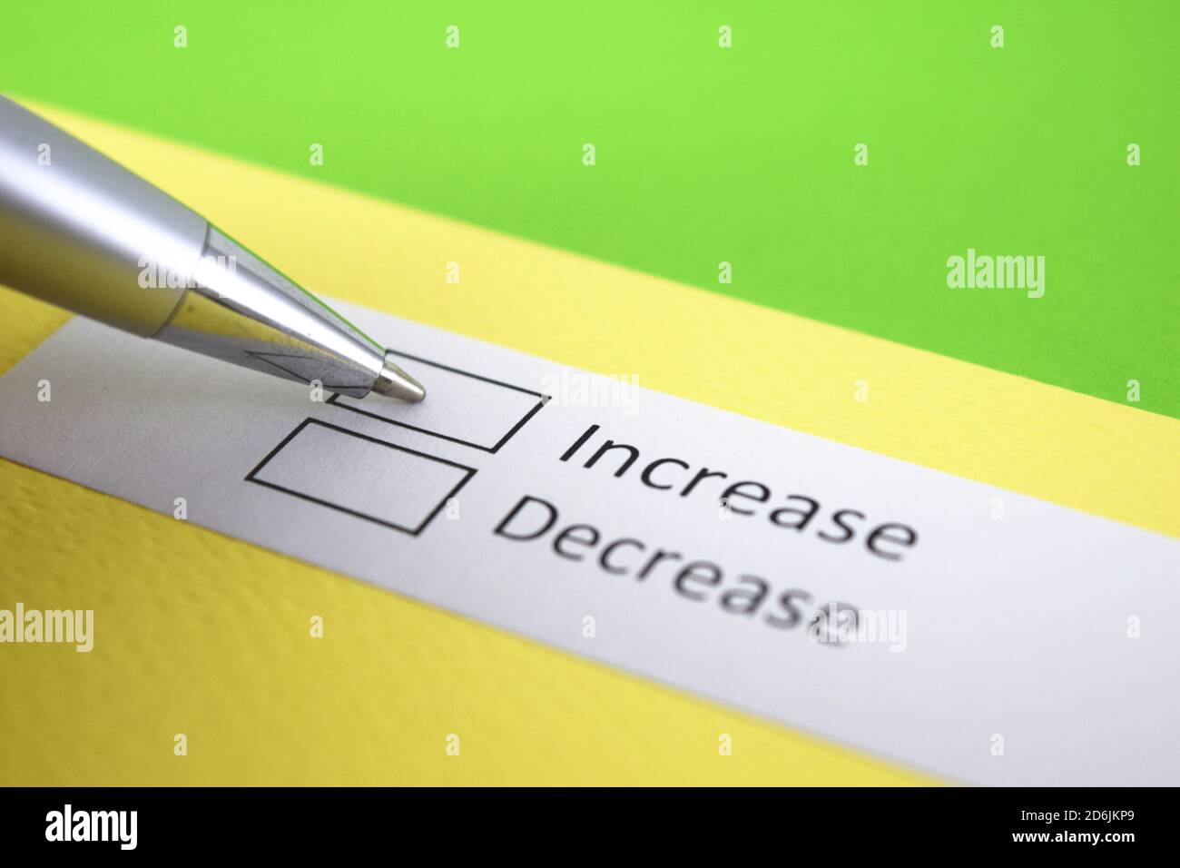 Increase or Decrease? Increase Stock Photo - Alamy