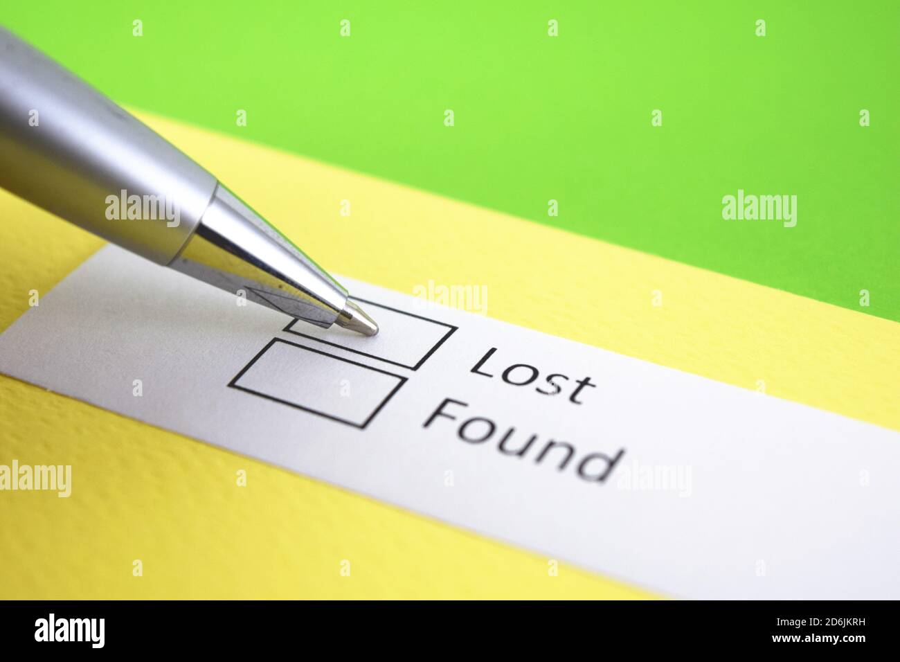 Lost or Found? Lost Stock Photo - Alamy
