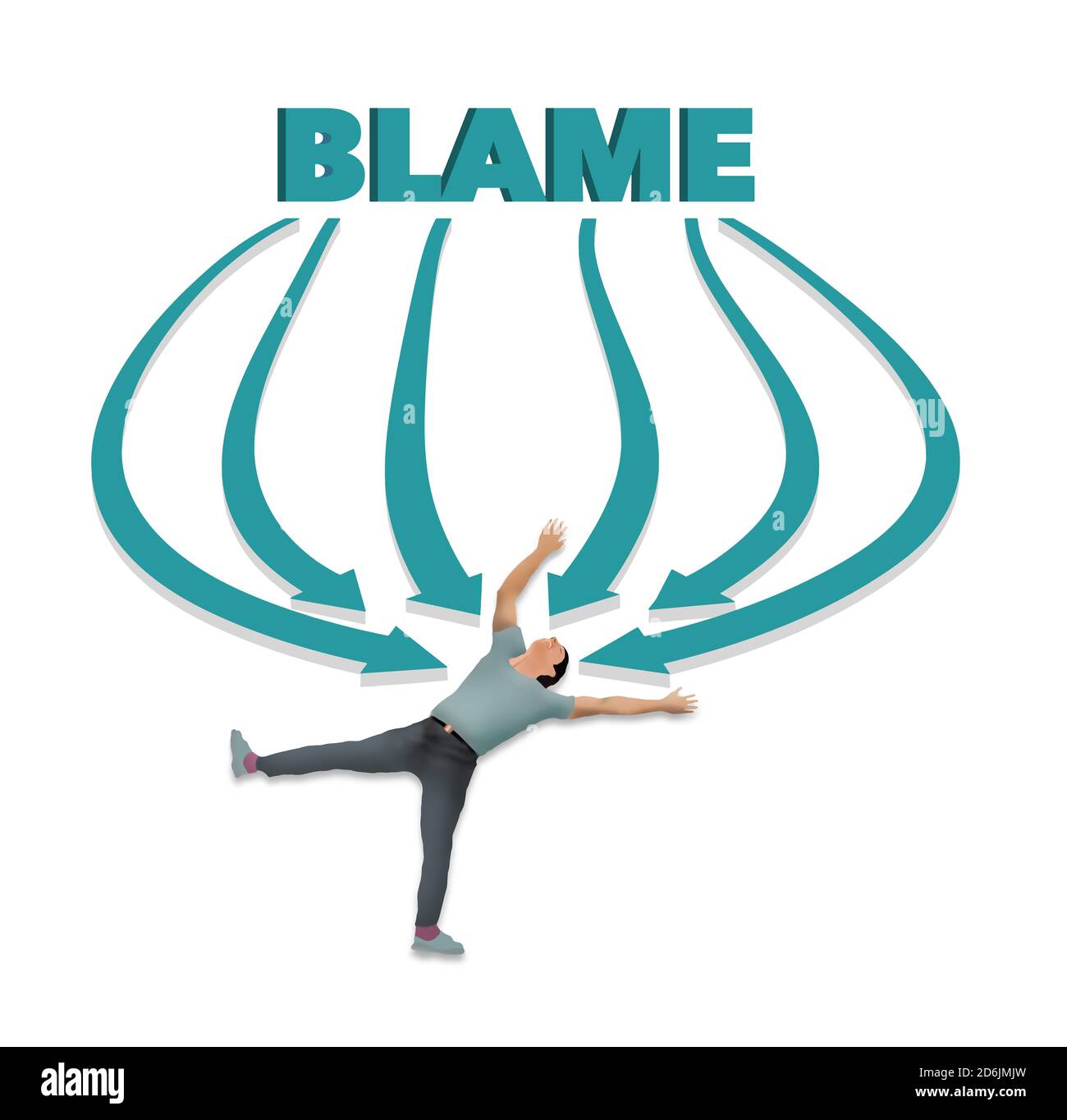 Finger pointing illustration Cut Out Stock Images & Pictures - Alamy