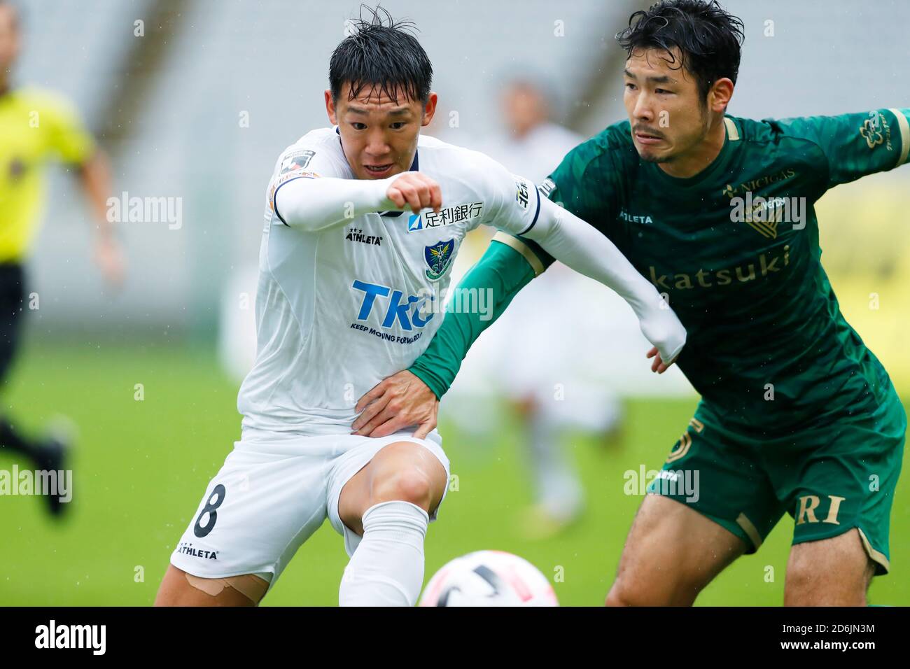 Tokyo, Japan. 17th Oct, 2020. (L to R) Takahiro Akimoto (Tochigi SC), Tomohiro Taira (Verdy ...