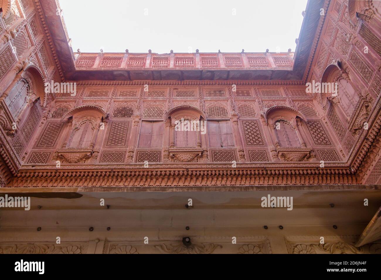 A Lower Angle View Of An Interior Architecture Of A Curved And ...