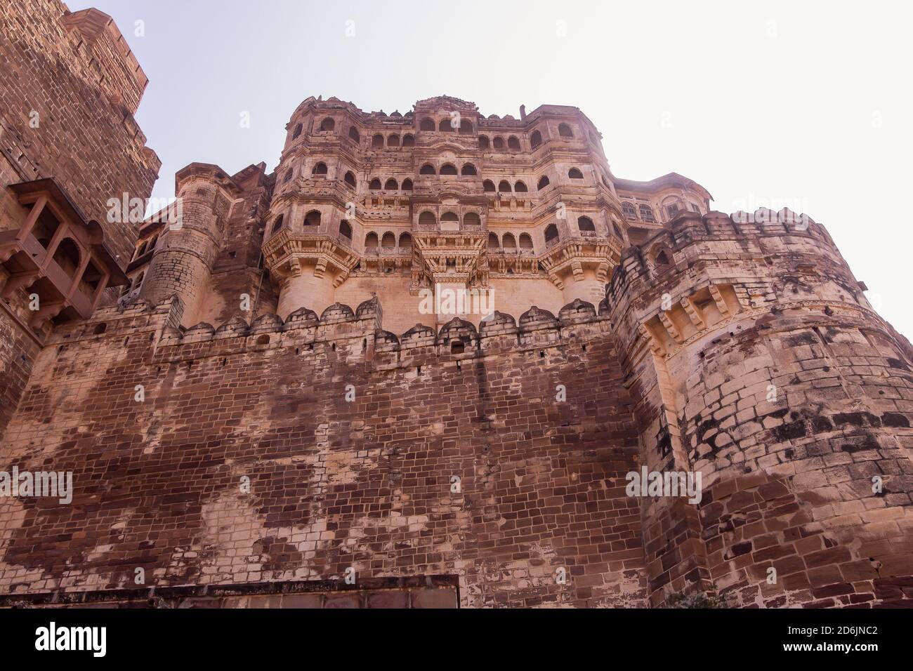 Top View Of Majestic Fort And Walls Clicked From Lower Angle Stock ...