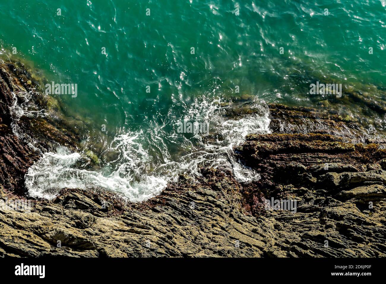waves crashing on rocks Stock Photo - Alamy