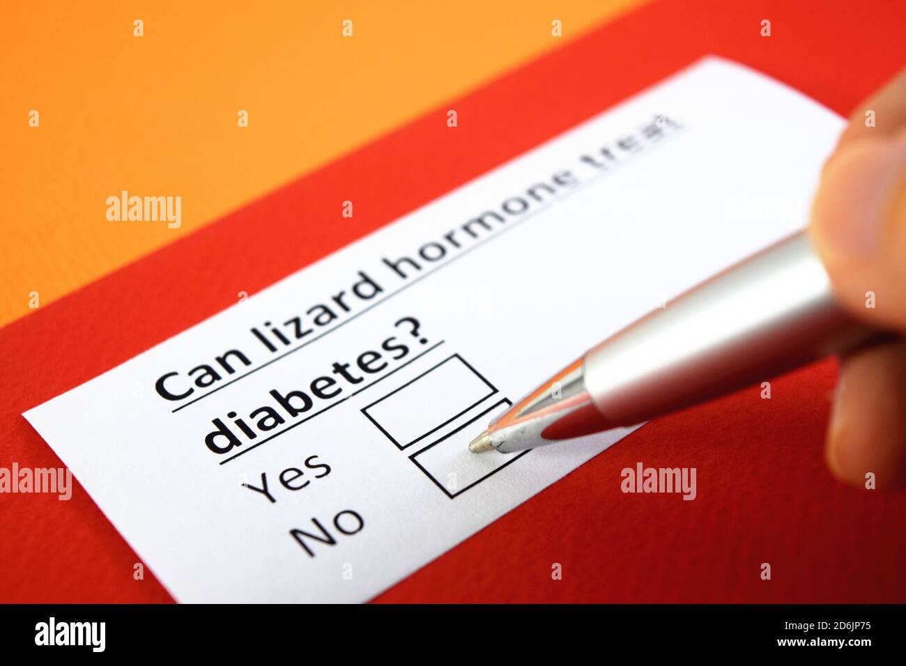 Can lizard hormones treat diabetes? Yes or no Stock Photo - Alamy