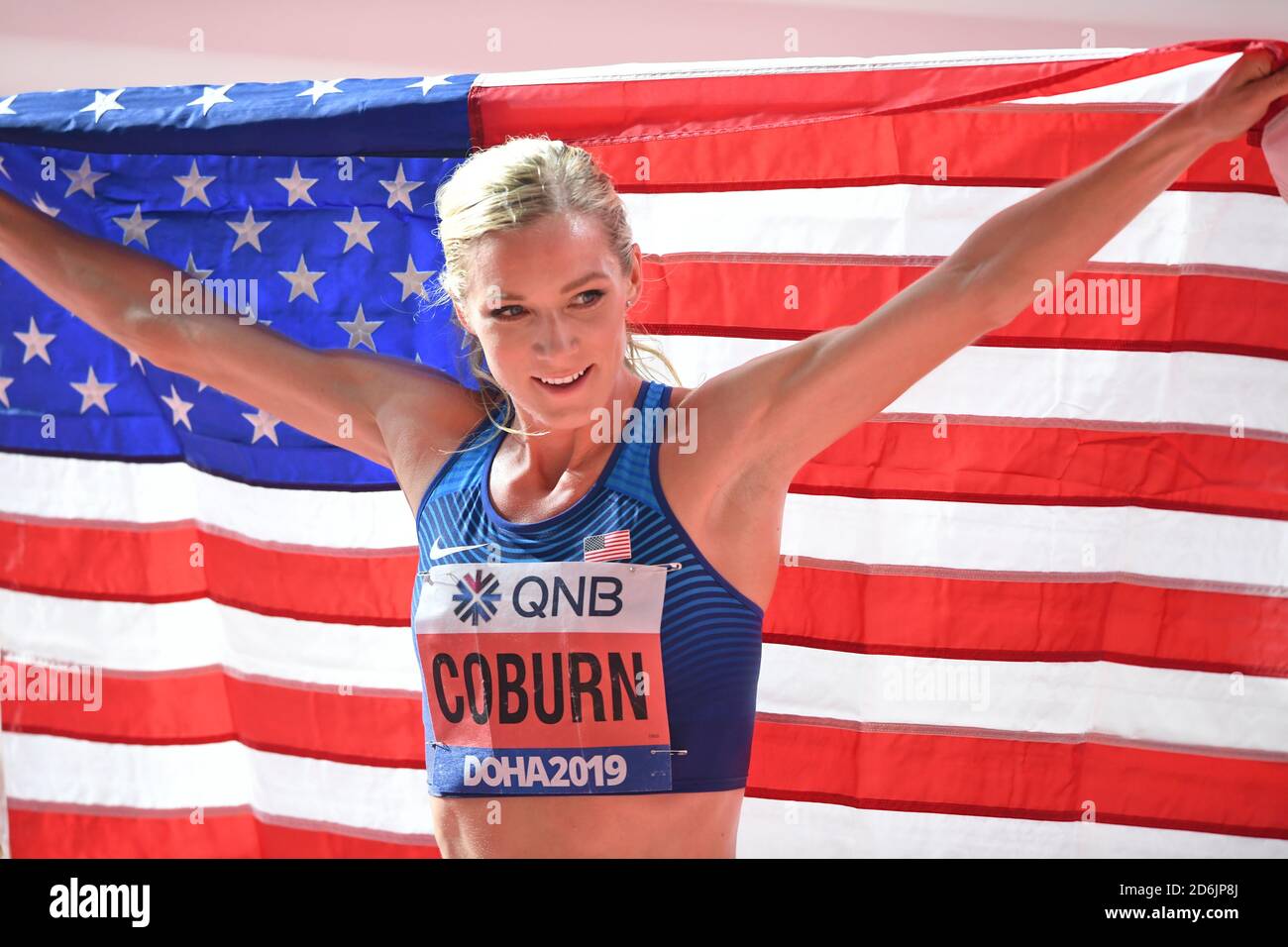 Emma Coburn (USA). 3000 Metres Steeplechase Silver Medal. IAAF World ...