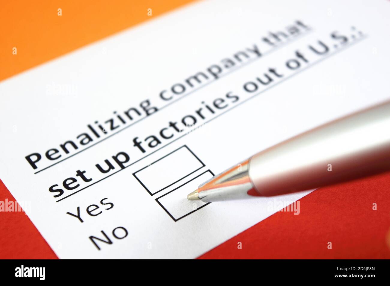 Penalizing company that set up factories out of U.S.: Yes or no Stock ...