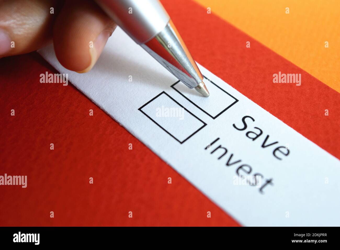 Save or Invest? Save Stock Photo - Alamy