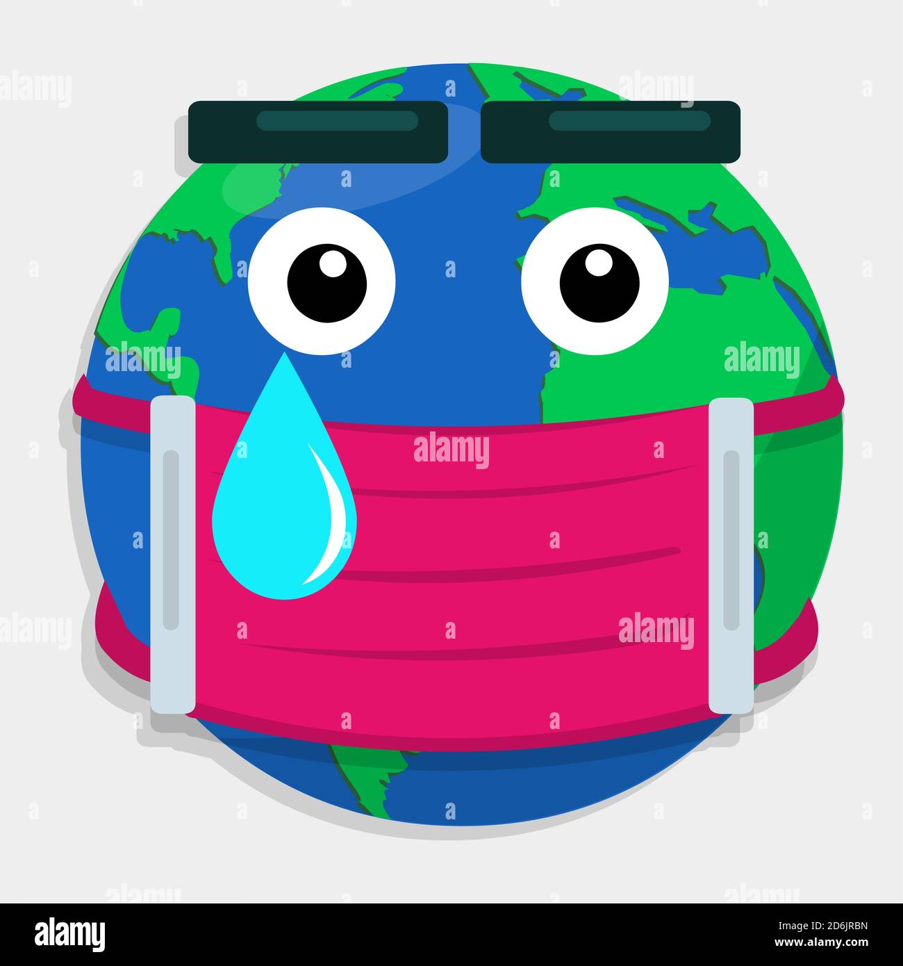 planet earth wearing mask vector illustrator Stock Vector Image & Art ...