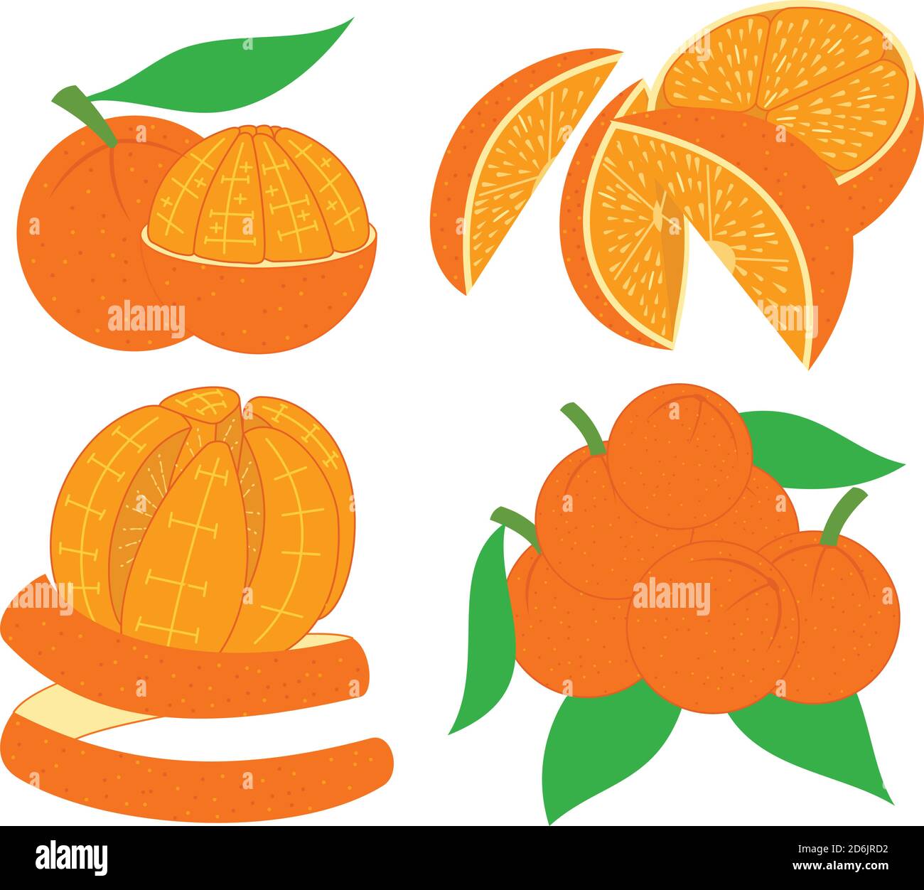 Orange illustration Design Template Set Stock Vector Image & Art - Alamy