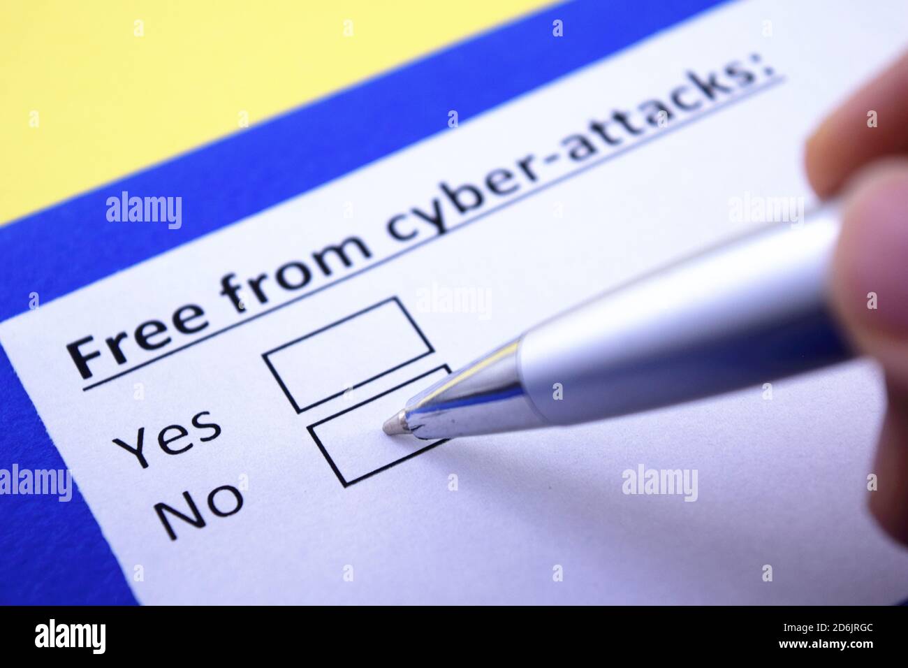 Free from cyber-attacks: Yes or no Stock Photo - Alamy