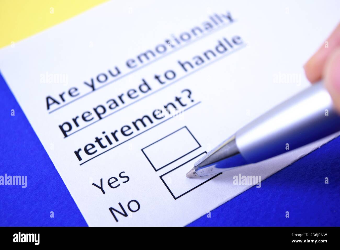 Are you emotionally prepared to handle retirement? Yes or no Stock ...