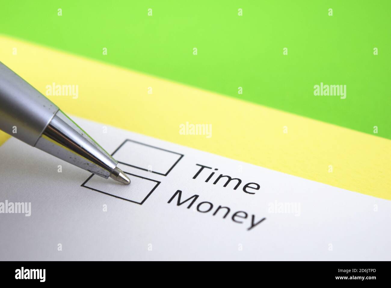 Time or Money? Money Stock Photo - Alamy