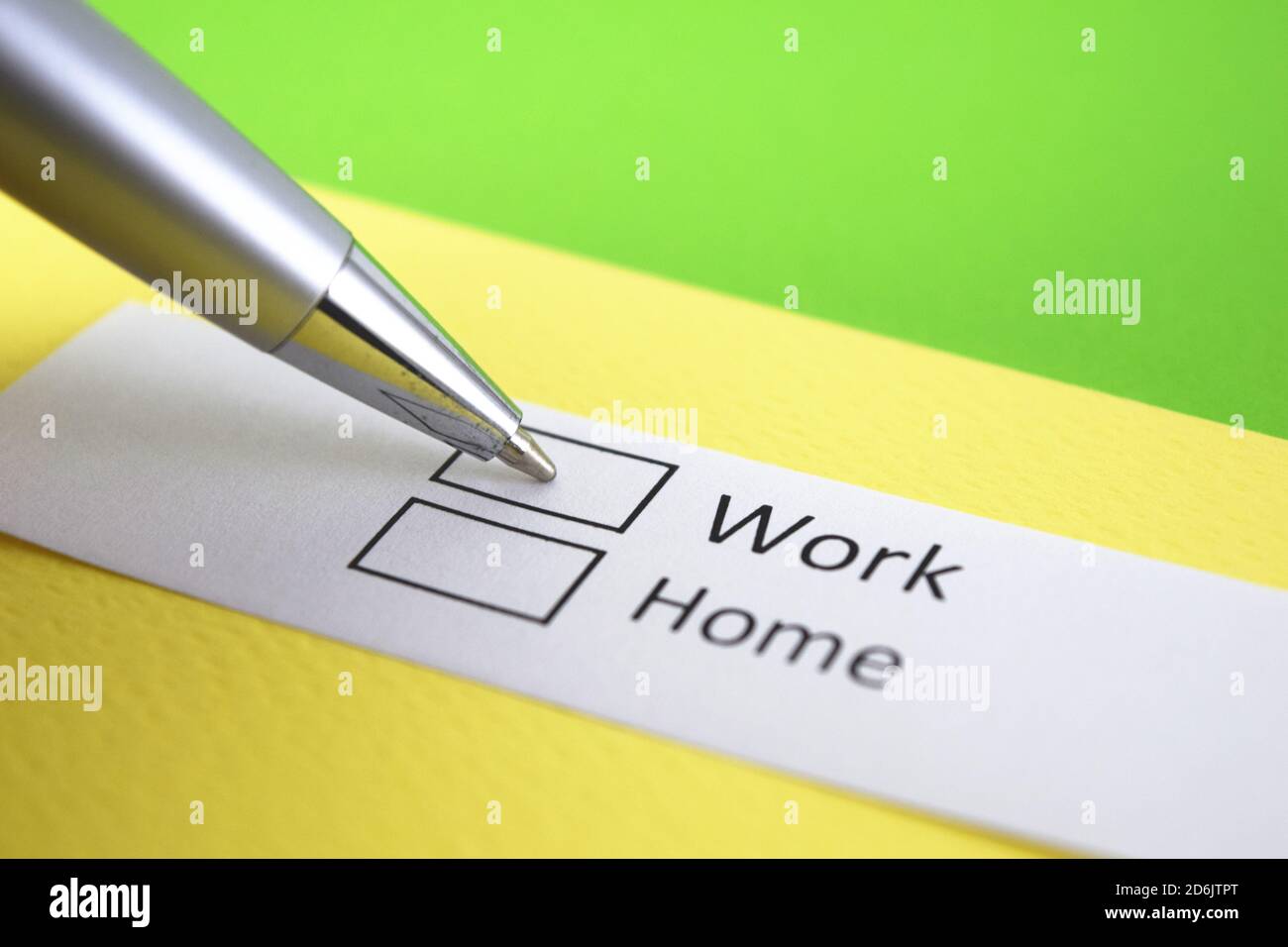 Work or Home? Work Stock Photo - Alamy