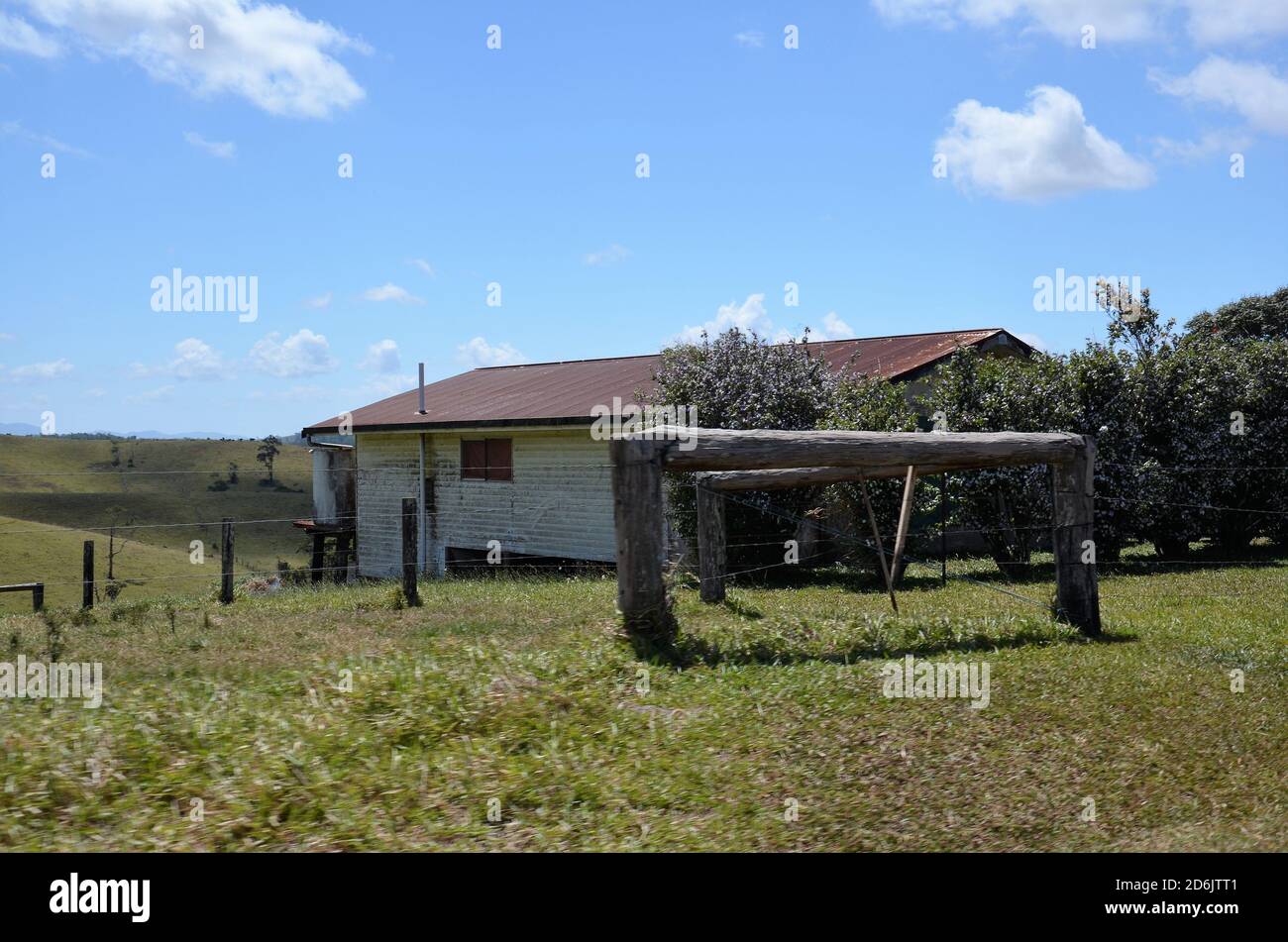 Farmhouse in the rural countryside of tropical Queensland Australia ...