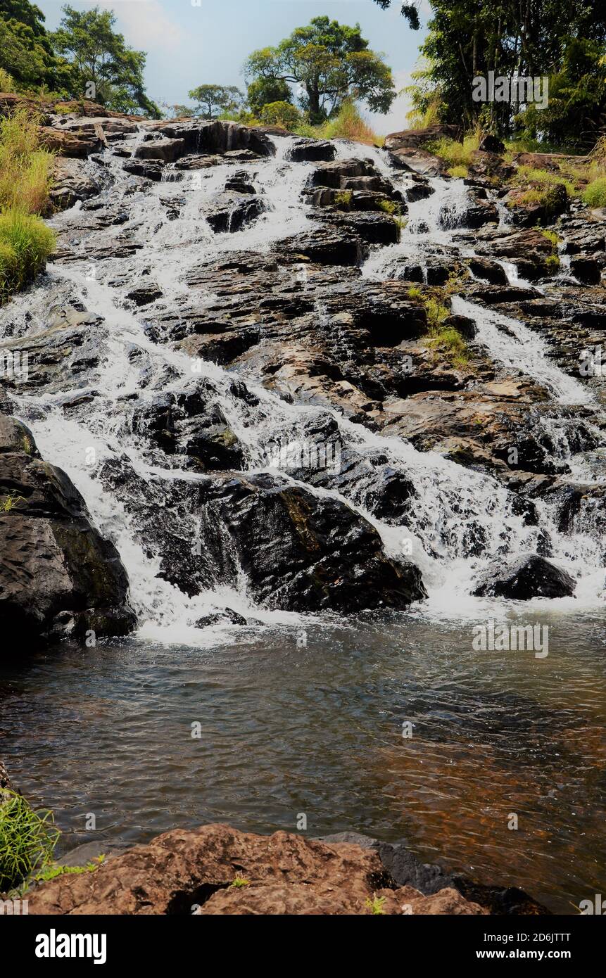 View of Mungalli Falls waterfall Atherton Tablelands Queensland ...