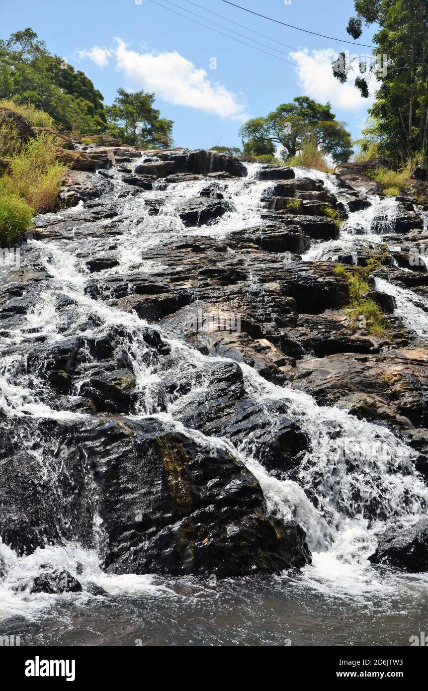 View of Mungalli Falls waterfall Atherton Tablelands Queensland ...