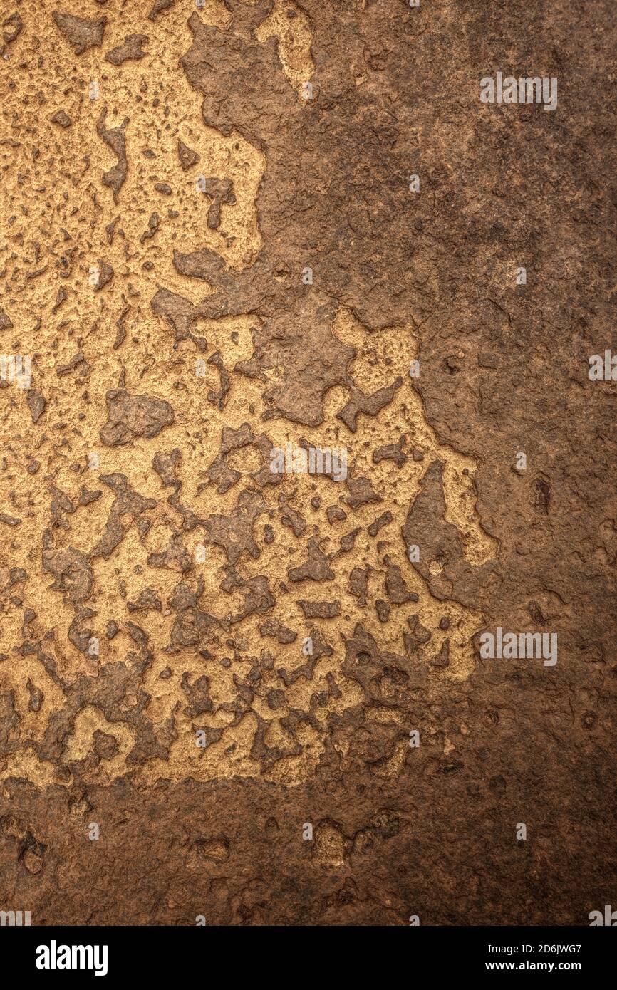 Heavy corrosion forming an unusual pattern on old steel surface Stock ...