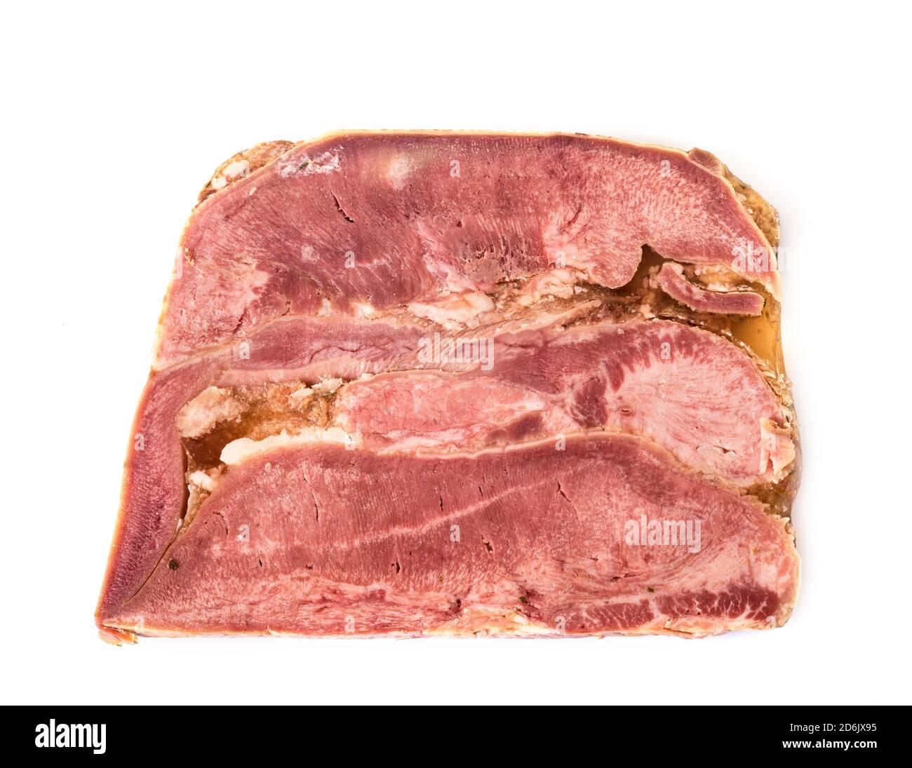 head cheese in front of white background Stock Photo - Alamy