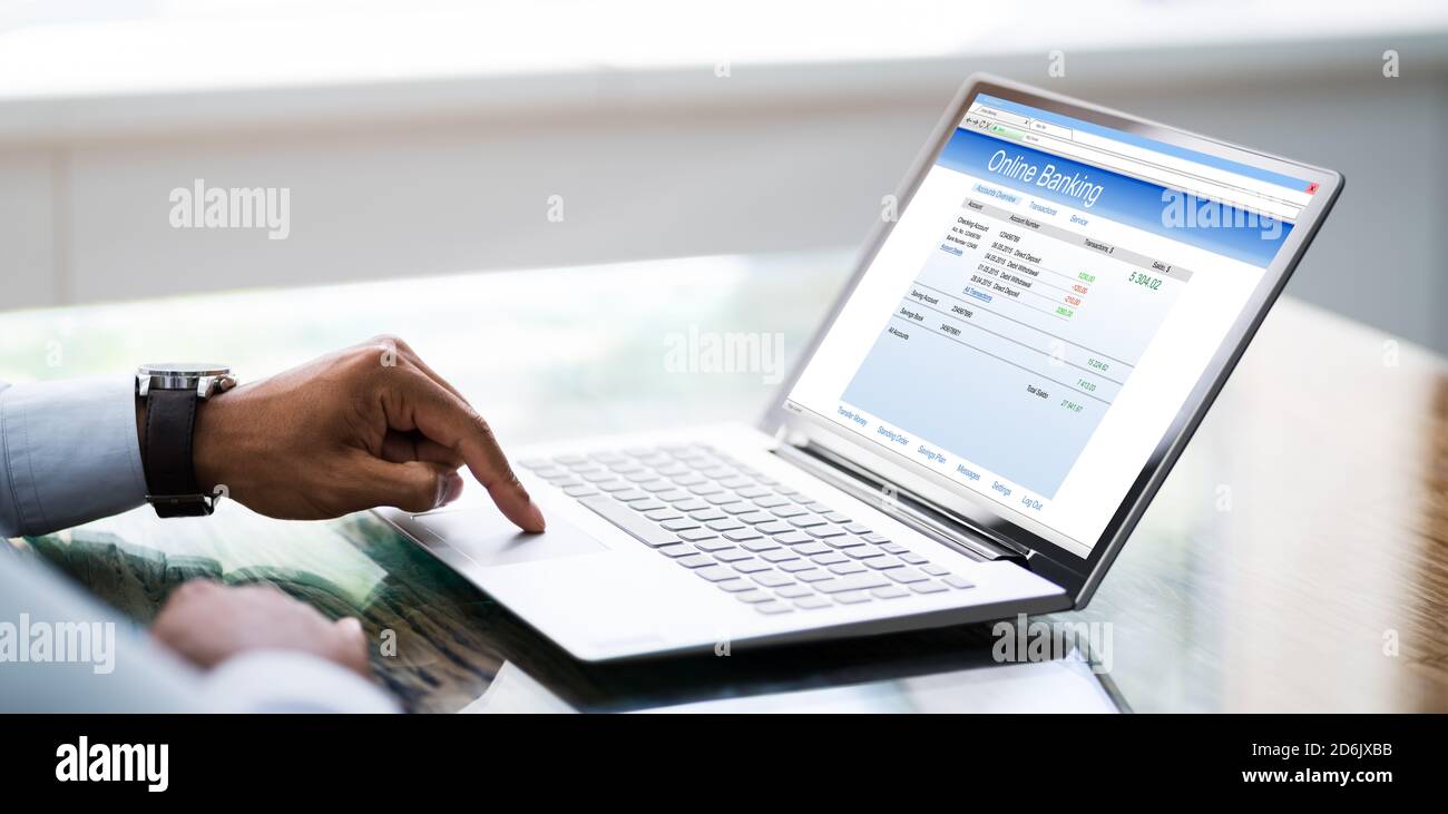 Checking online savings bank hi-res stock photography and images - Alamy