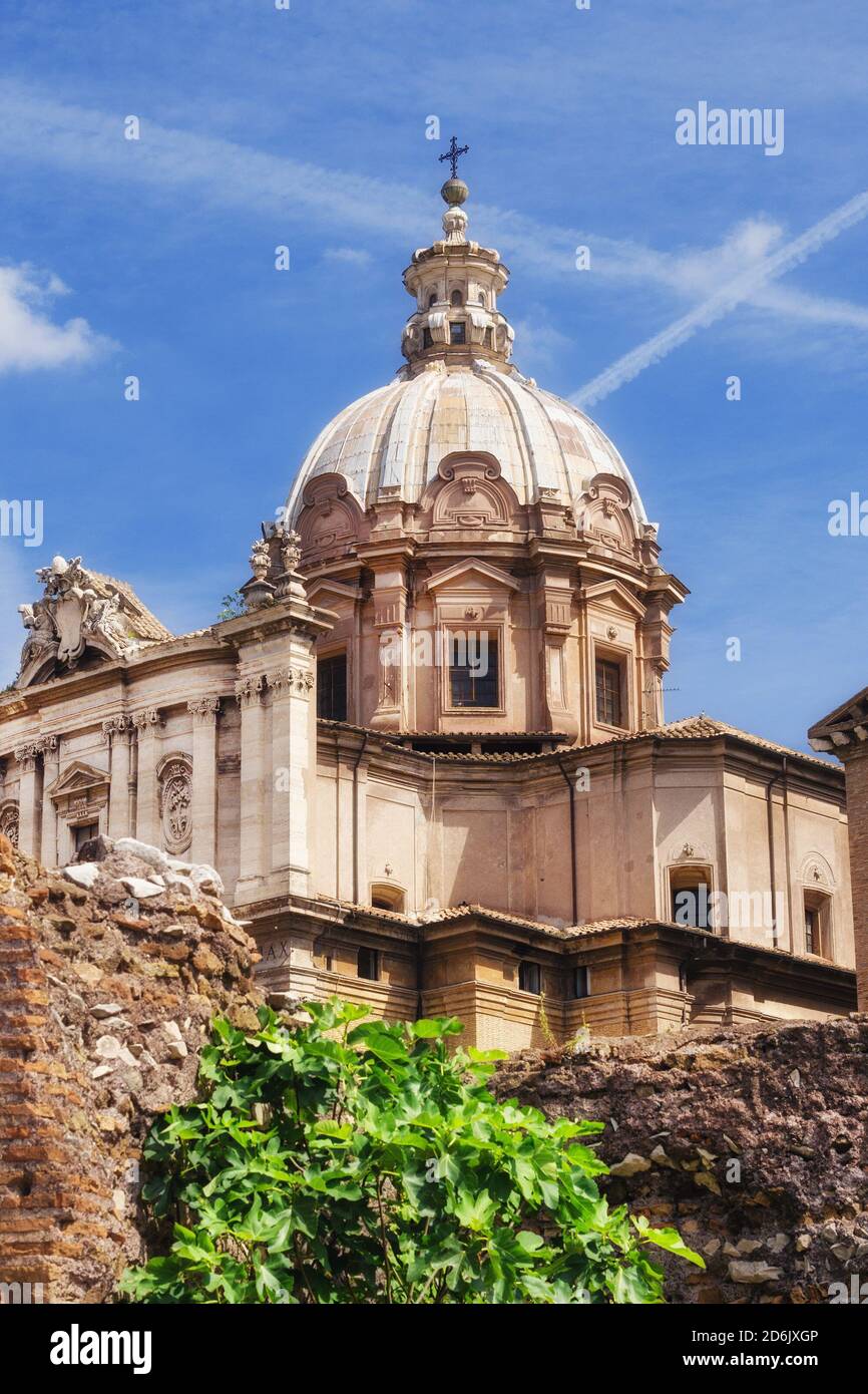 Dome of santi luca e martina in rome hi-res stock photography and ...