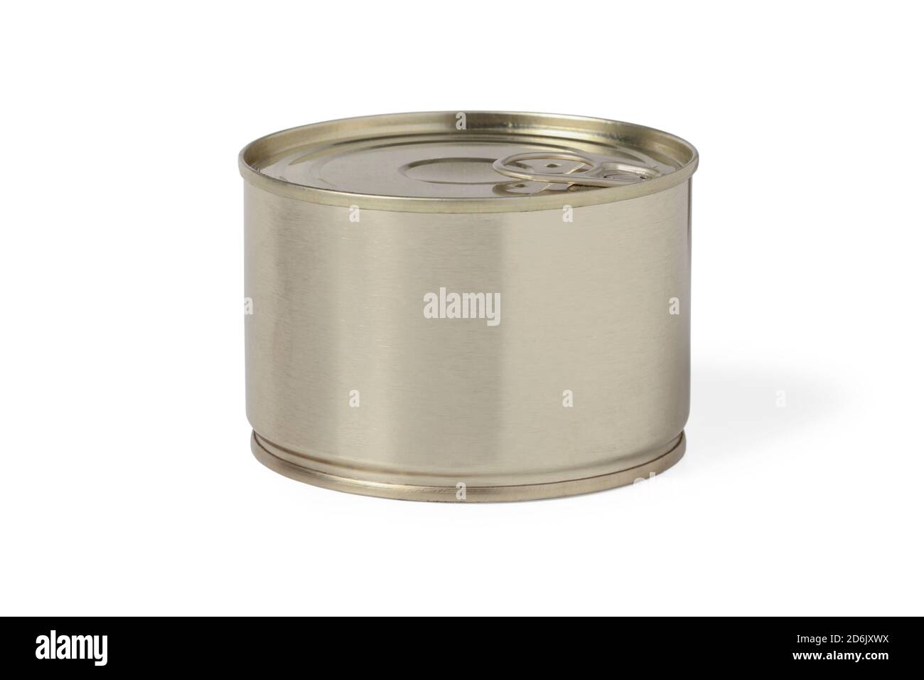 Metal jar with canned food close up isolated on white background Stock ...