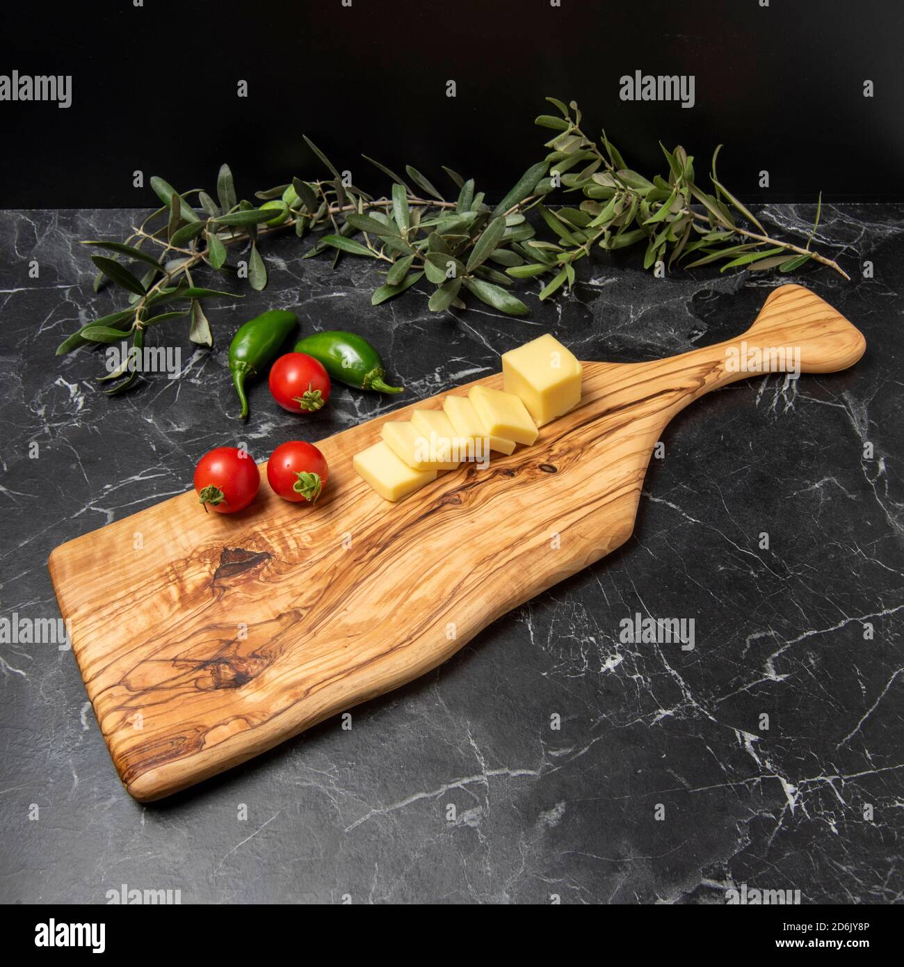 wooden cheese board hand crafted Stock Photo - Alamy
