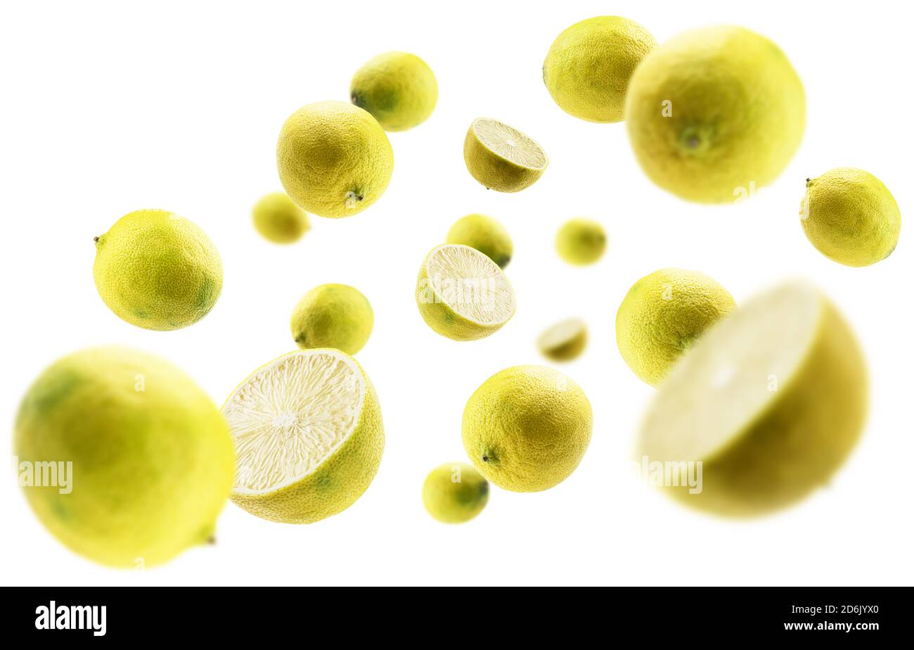 Yellow limes Cut Out Stock Images & Pictures - Alamy