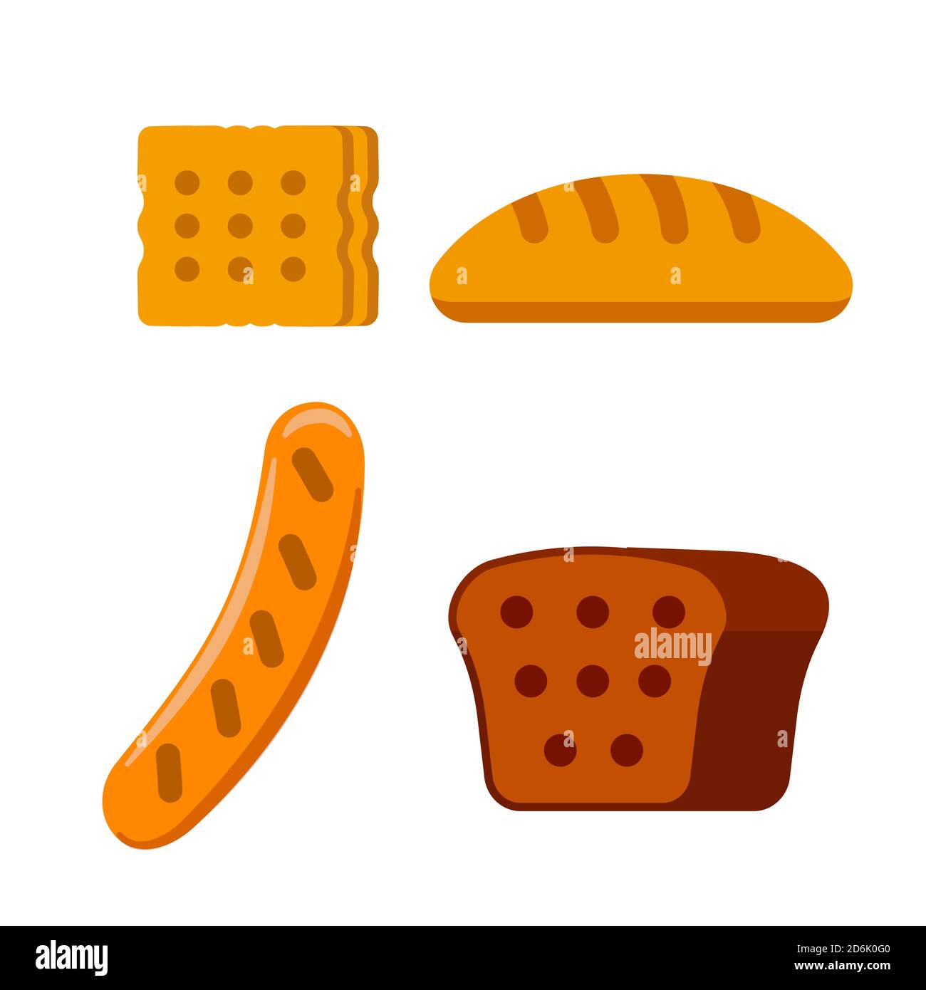 illustration of the bakery and bread color icons Stock Vector Image ...