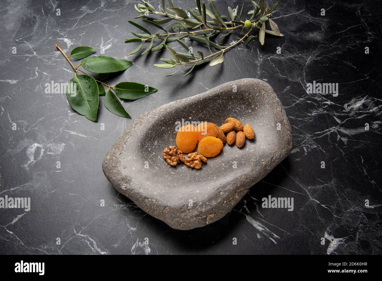 handcrafted stone bowl with spices Stock Photo - Alamy