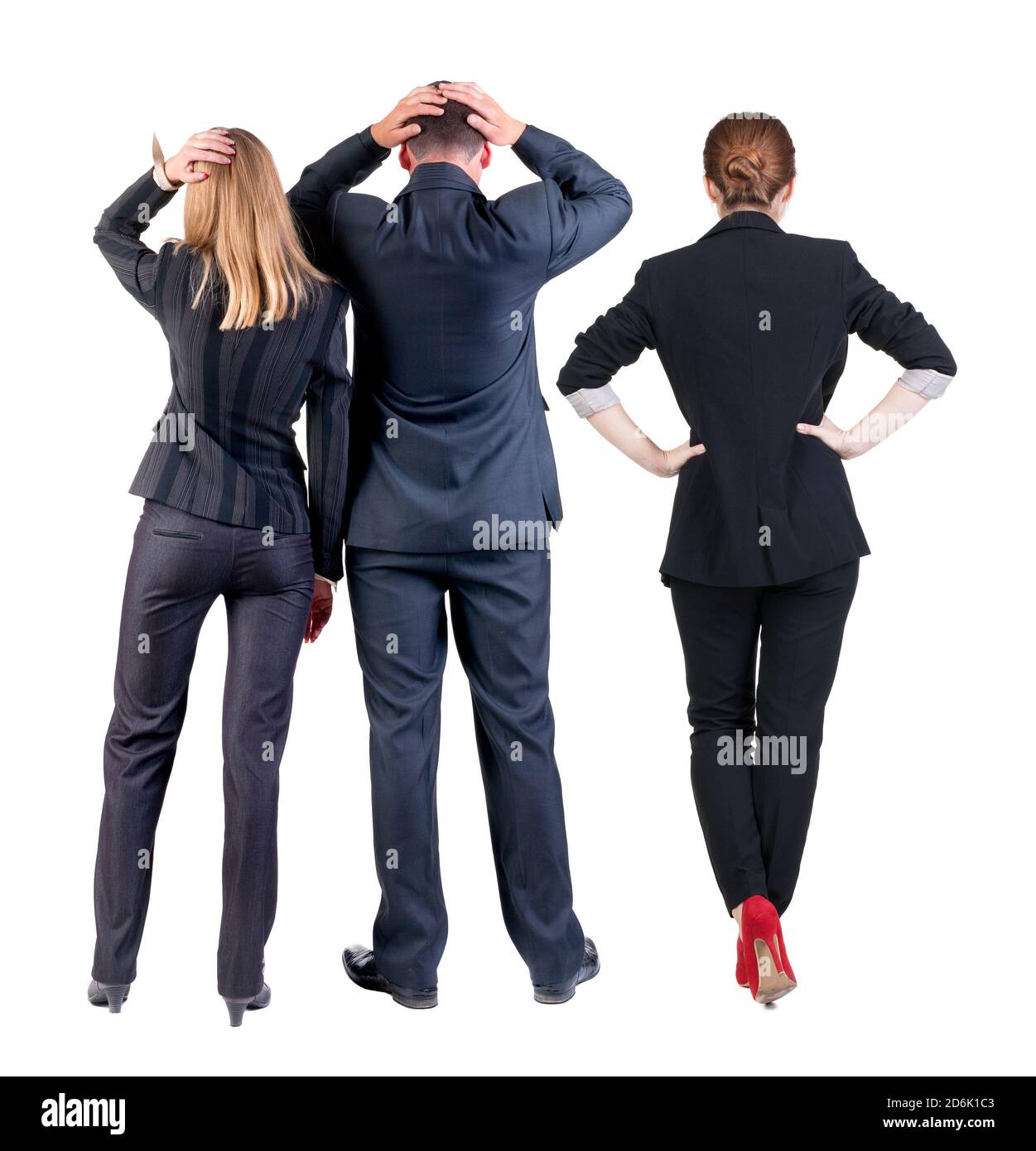 Back view group business people in suit. Business team. Rear view ...