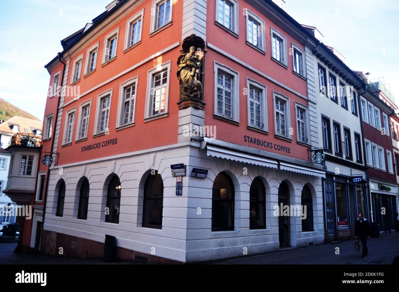 Statue of classic retro building cafe coffee shop for german people use ...