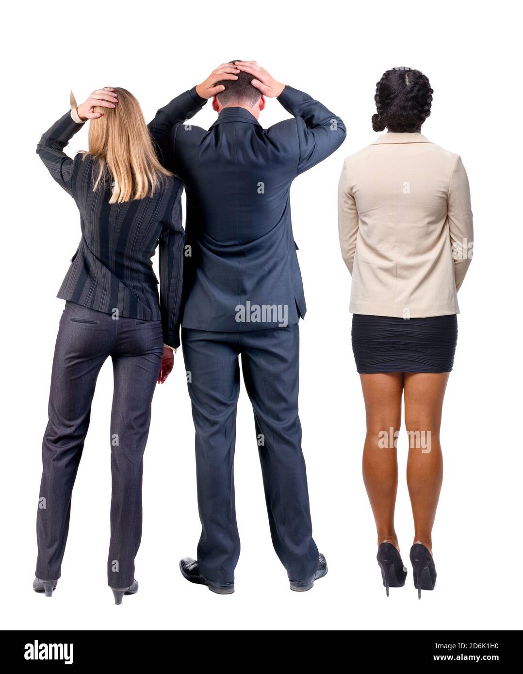 Back view group business people in suit. Business team. Rear view ...