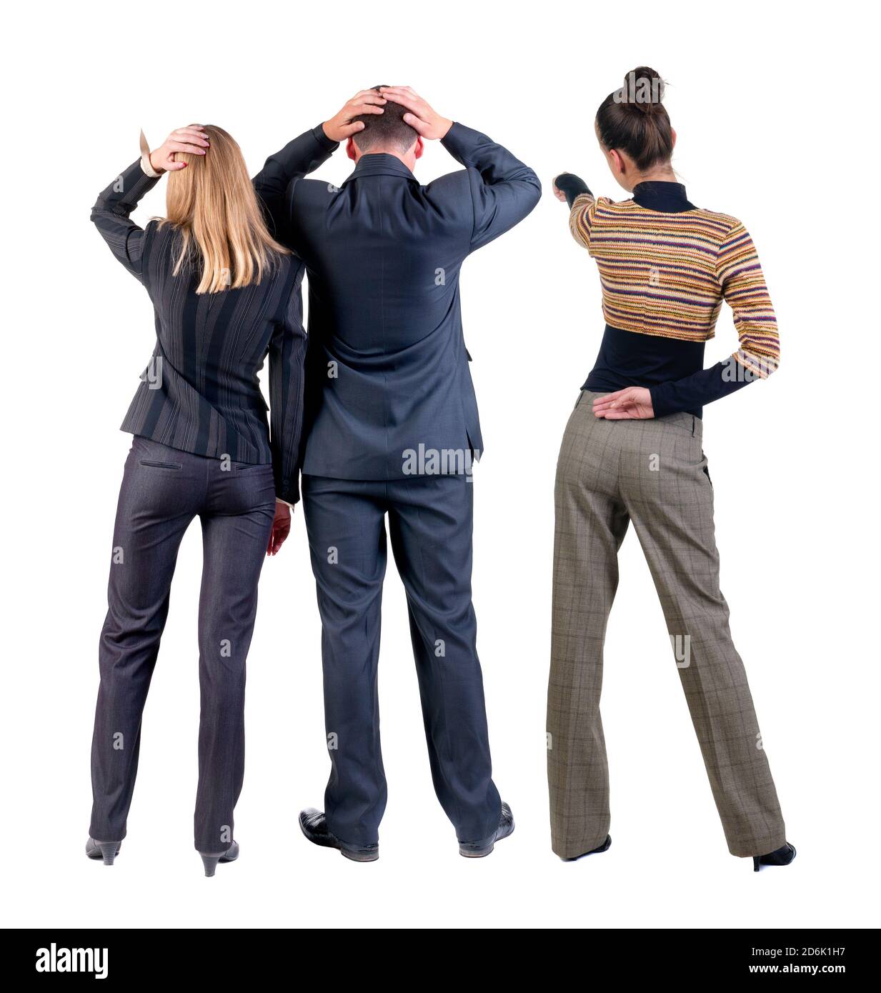 Back view group business people in suit. Business team. Rear view ...