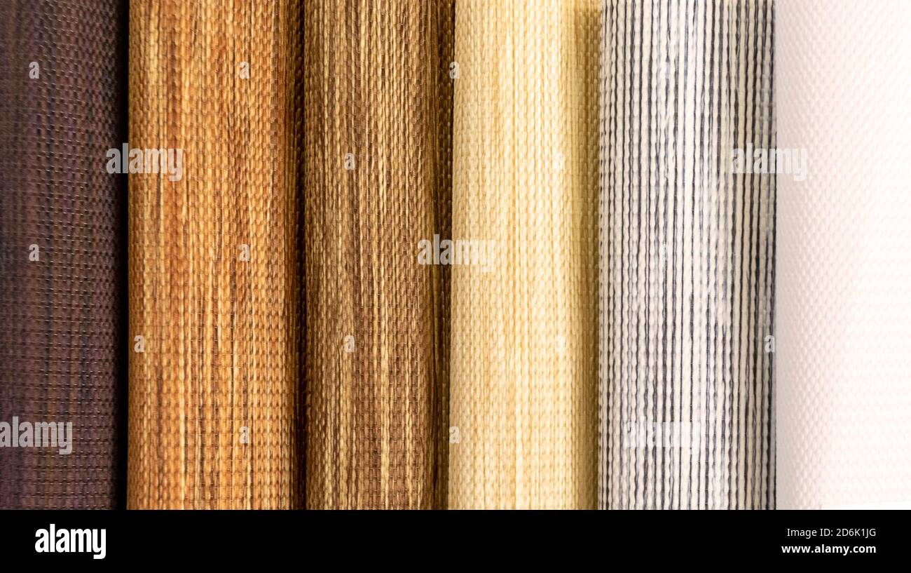 Various natural fabric samples background Stock Photo - Alamy