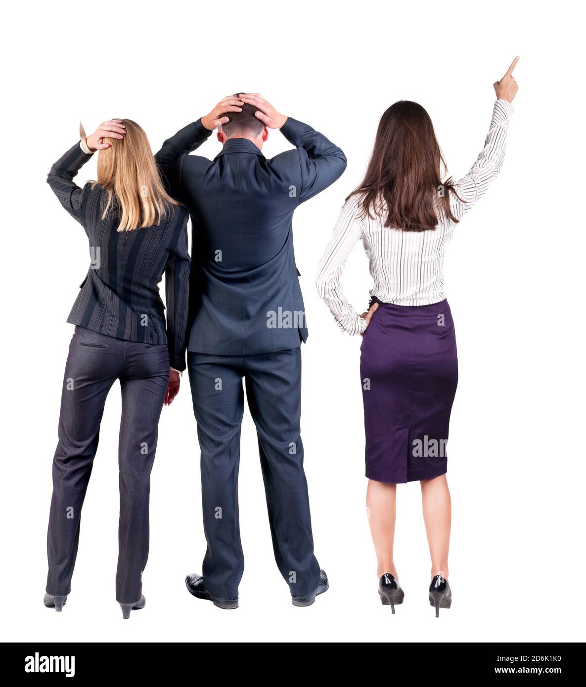 Back view group business people in suit. Business team. Rear view ...