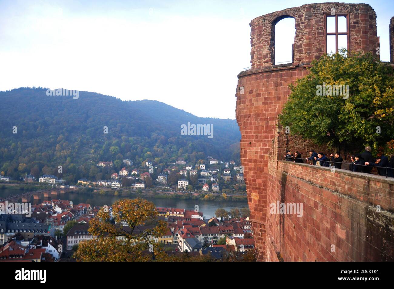 View landscape cityscape of Heidelberger old town square market from ...