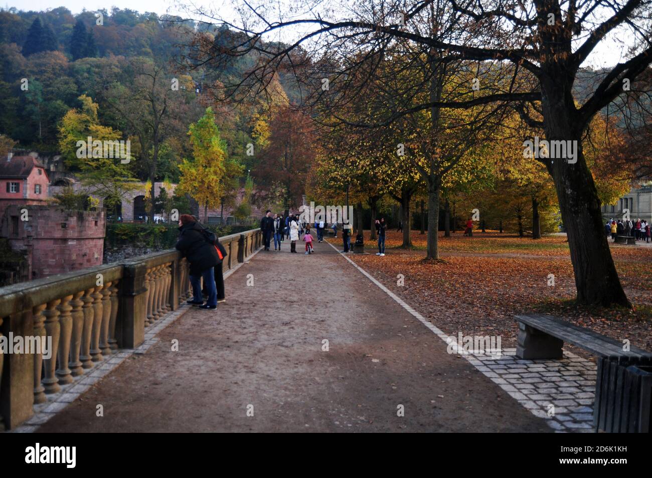 Inside and structure of ancient ruins Heidelberg Castle or Heidelberger ...