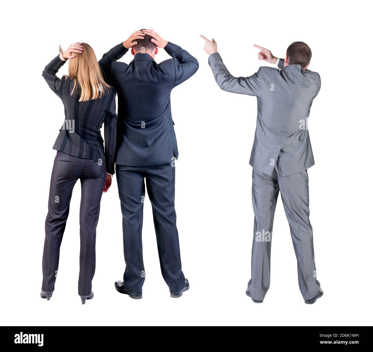 Back view group business people in suit. Business team. Rear view ...