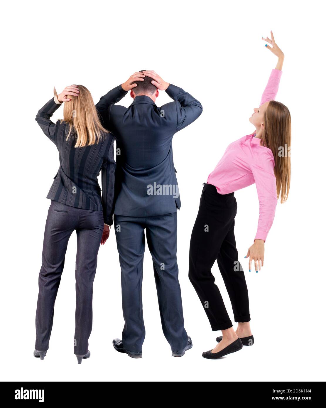 Back view group business people in suit. Business team. Rear view ...