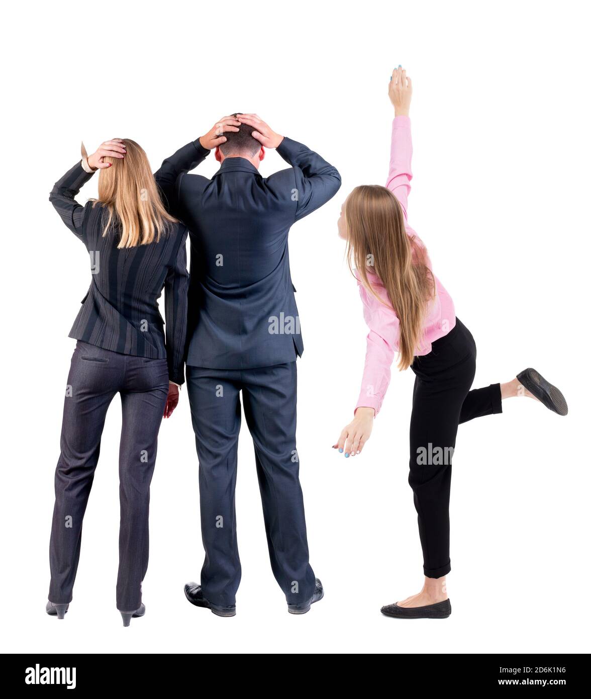 Back view group business people in suit. Business team. Rear view ...