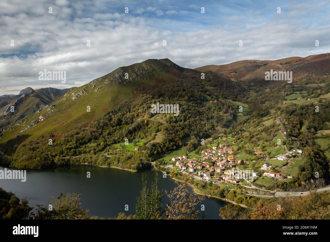 The new town of Tanes is located on the shore of the reservoir very ...
