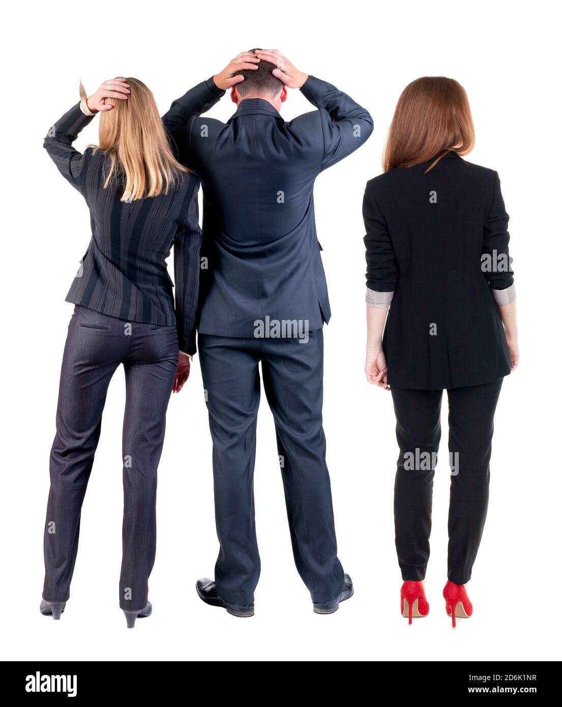 Back view group business people in suit. Business team. Rear view ...