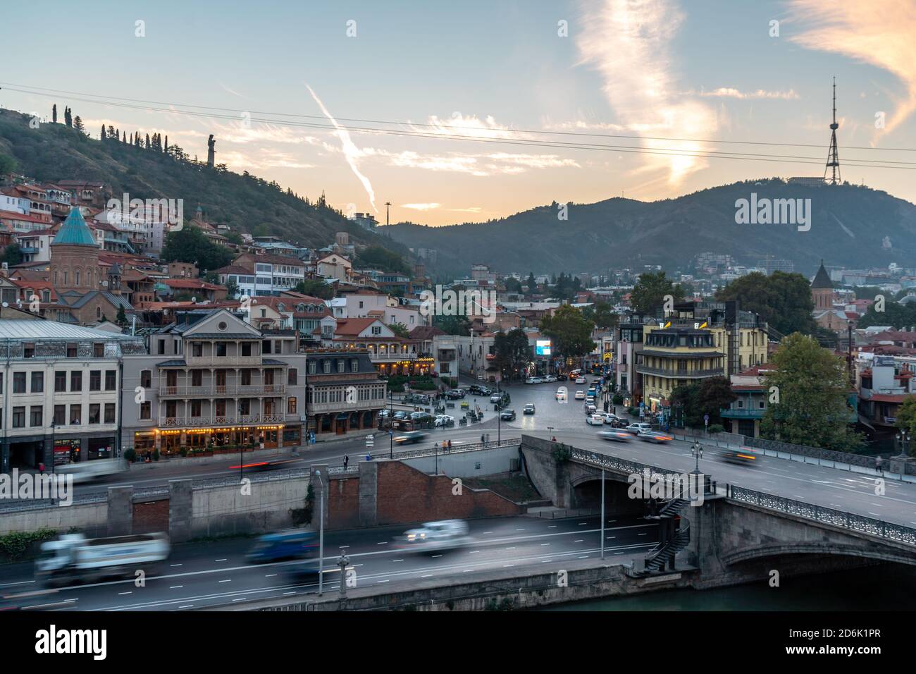 Tbilisi, Georgia - 14 October, 2020: Meidan square, landmark of old ...