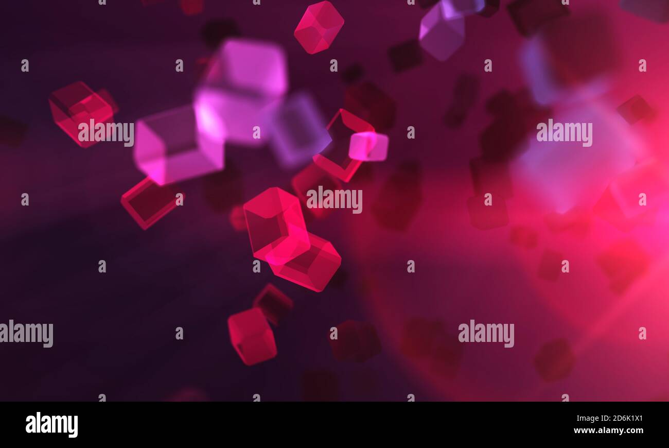 Abstract tech color background of geometric shapes. 3d rendering Stock ...