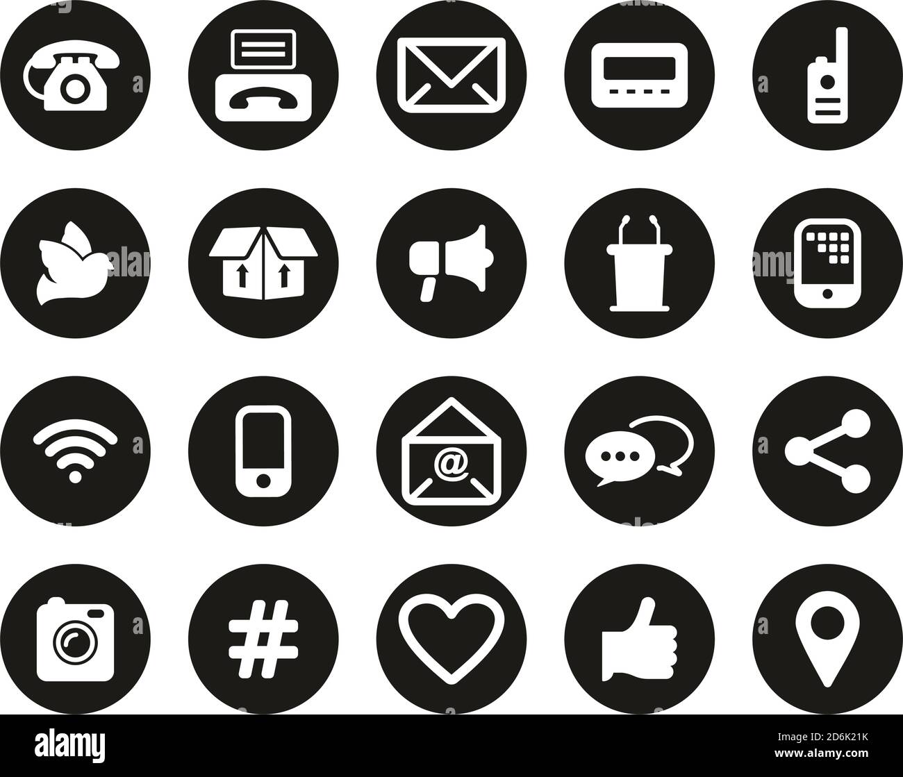 Different Ways Of Communication Icons White On Black Flat Design Circle ... Different Ways Of Communication Icons White On Black Flat Design Circle ...
